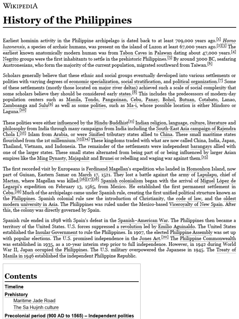 Mpa 201 History of The Philippines - Wikipedia | PDF