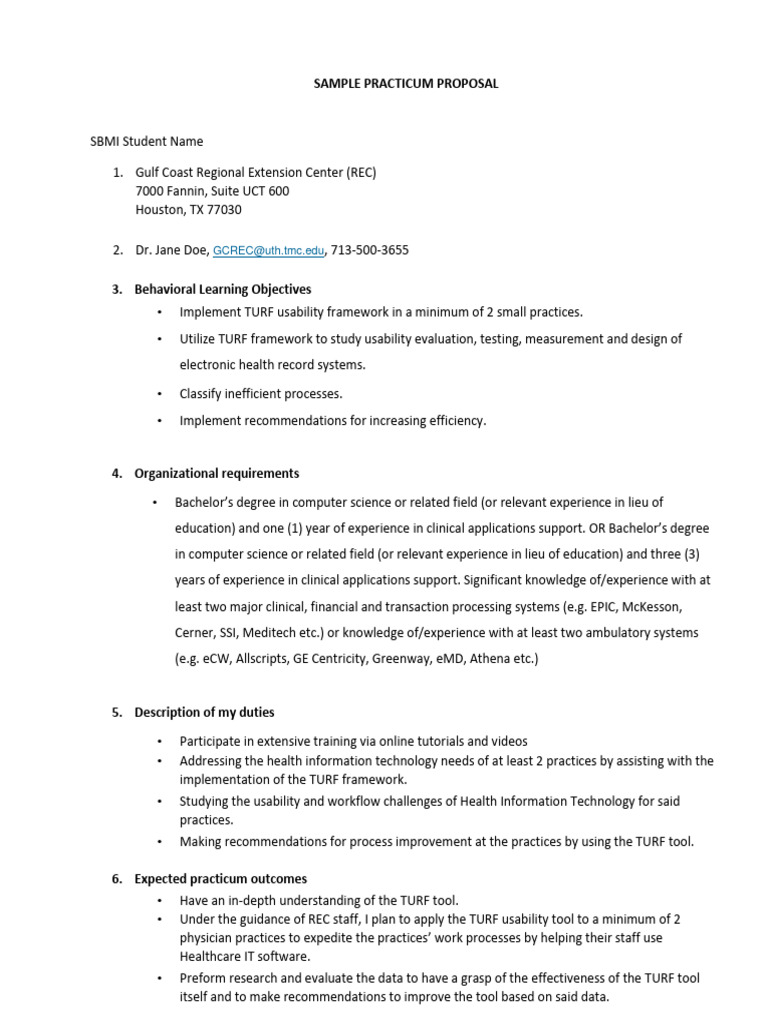 Sample Practicum Proposal File | PDF Sample Practicum Proposal File | PDF