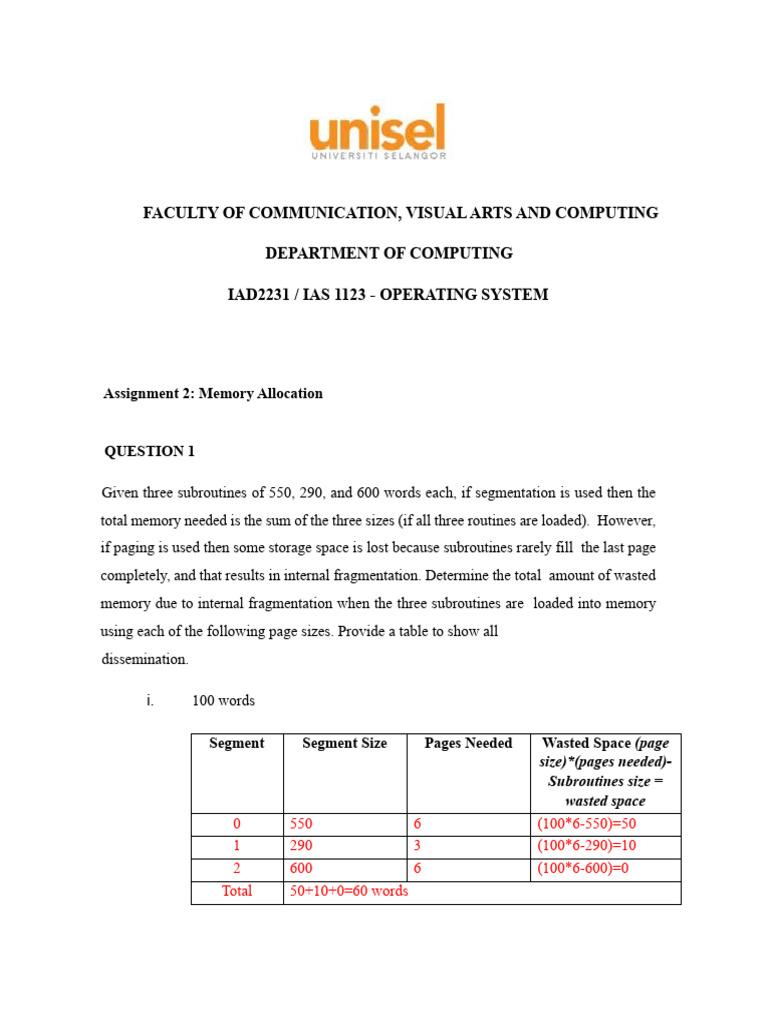 Os - Assignment 2 | PDF