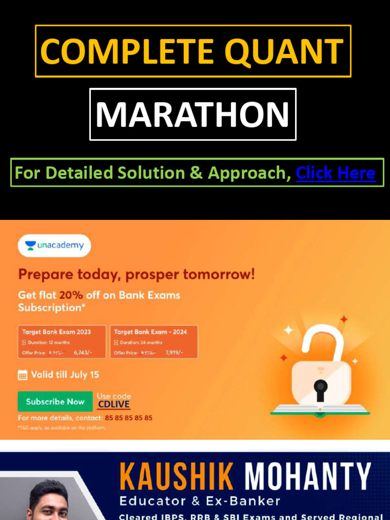 Complete Quant Marathon For RRB PO | PDF
