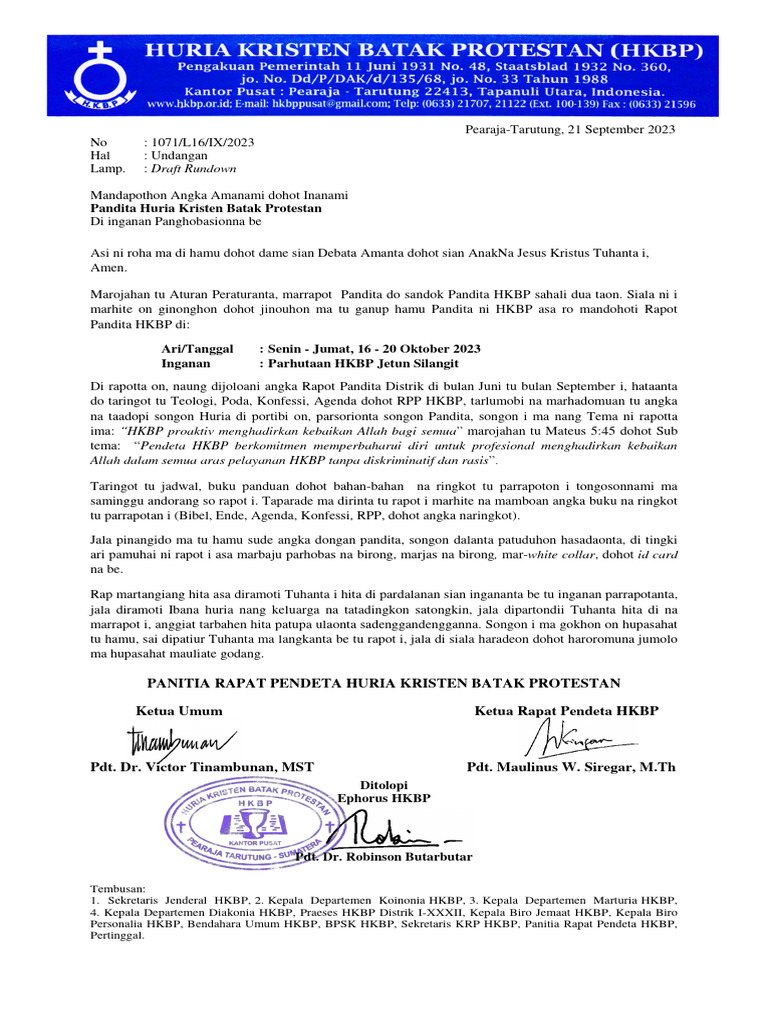 2023 Undangan RPH Final Gabung Rundown | PDF