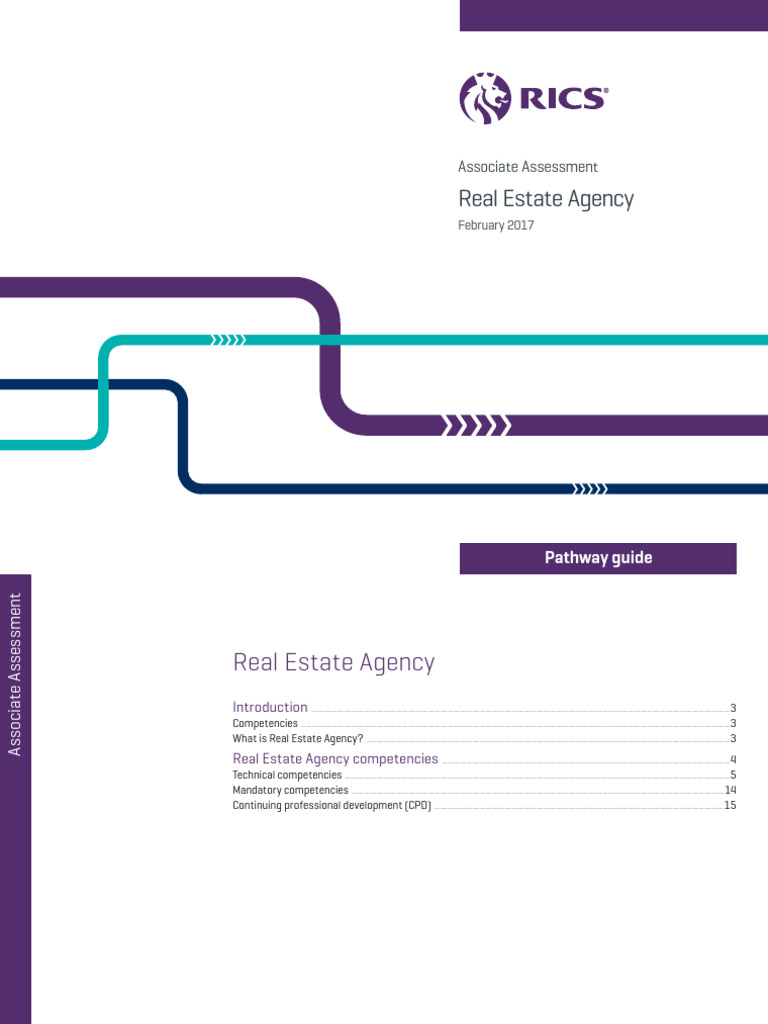 Real Estate Agency Pathway Guide Associate Rics | PDF | Law