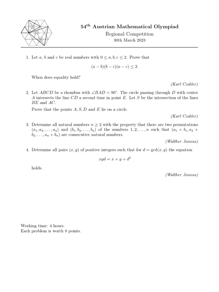 GWF 2023 English Problems | PDF