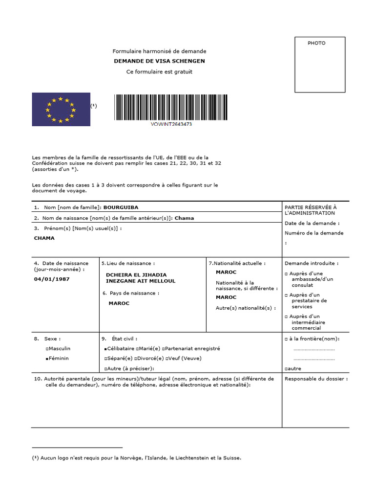 Formulaire Demande | PDF