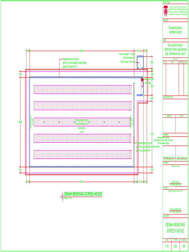Denah Renovasi Screen House | PDF