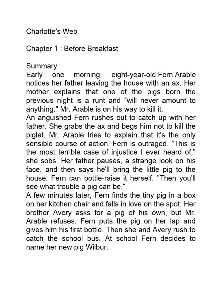 Charlotte Summary | PDF