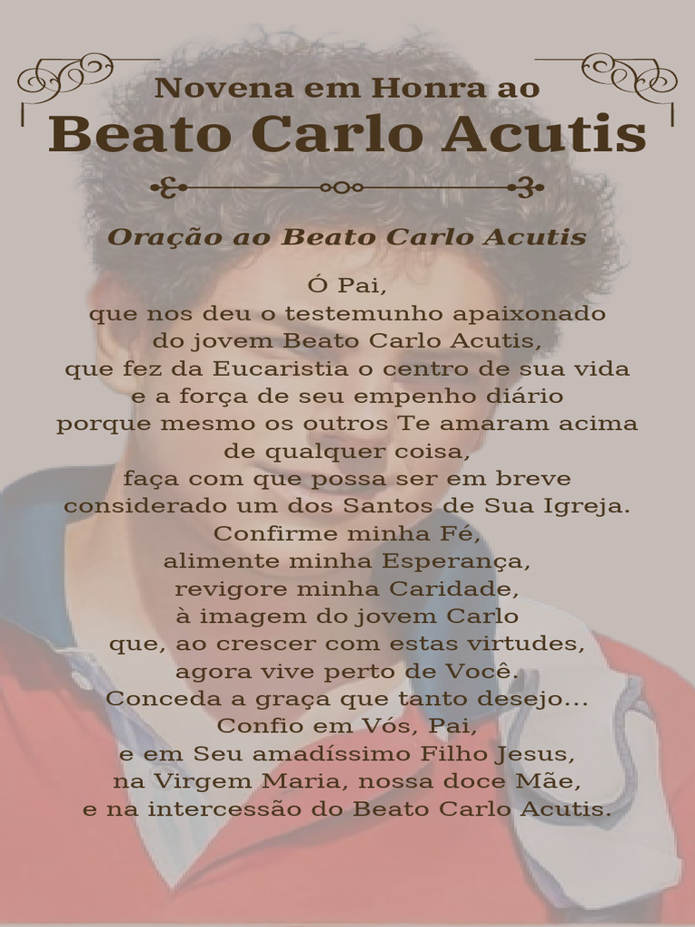 Novena Beato Carlo Acutis | PDF