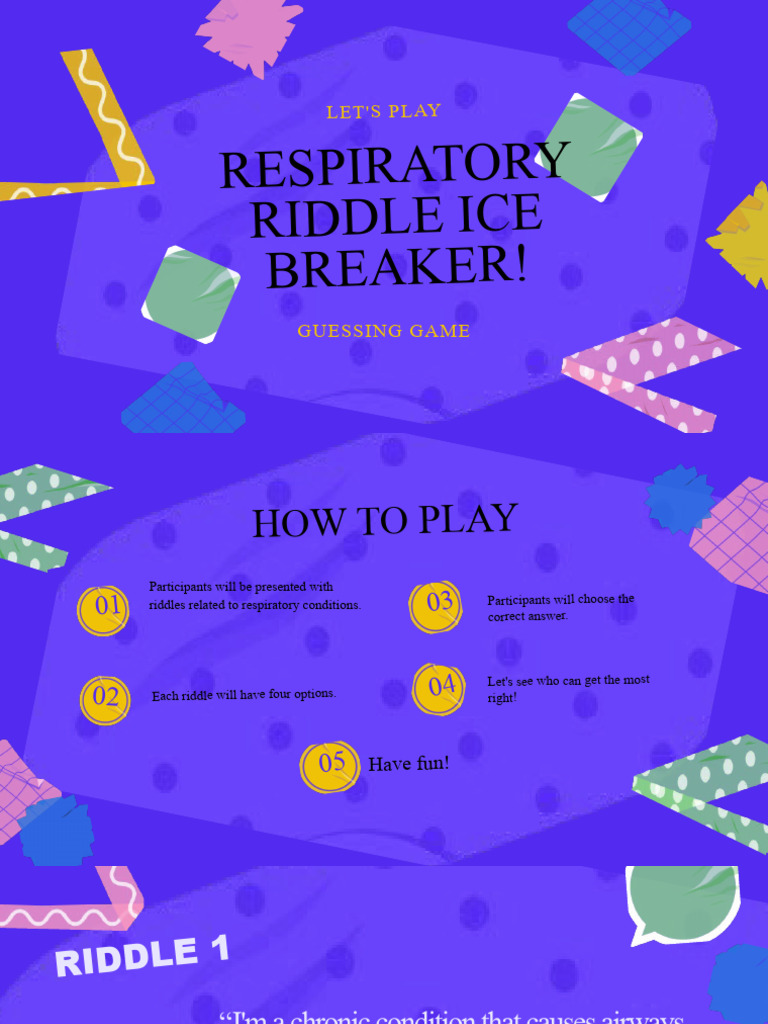 Respiratory Riddle Ice Breaker 1 | PDF