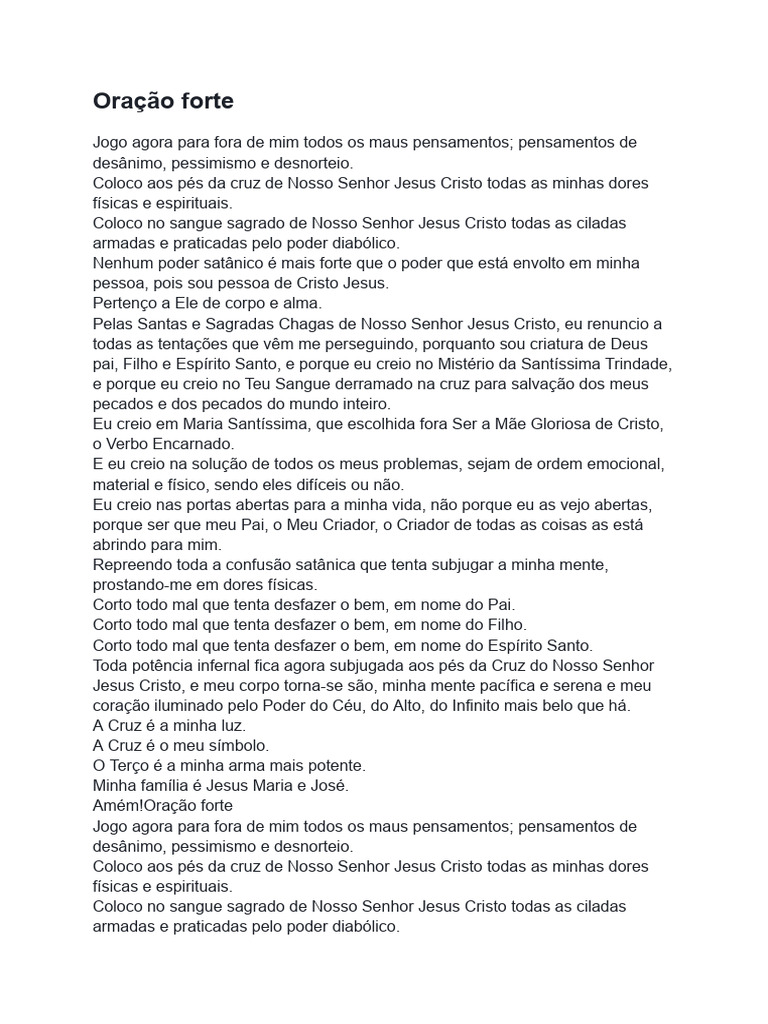 Oração Forte | PDF