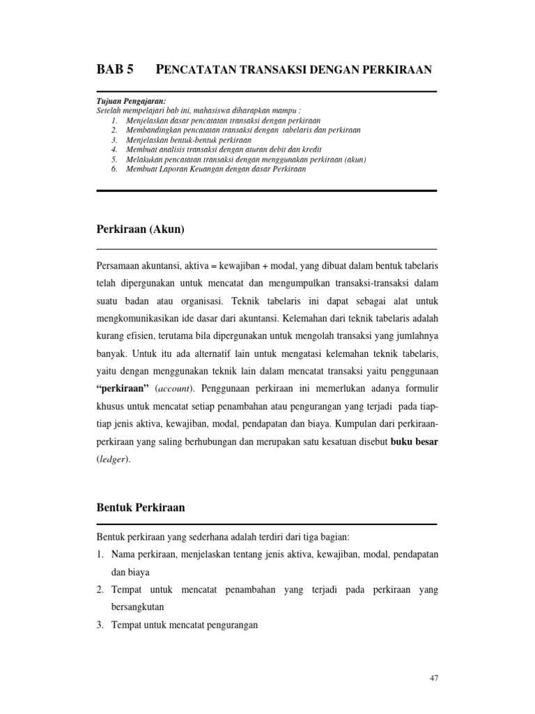 Pencatatan Transaksi dengan Perkiraan | PDF