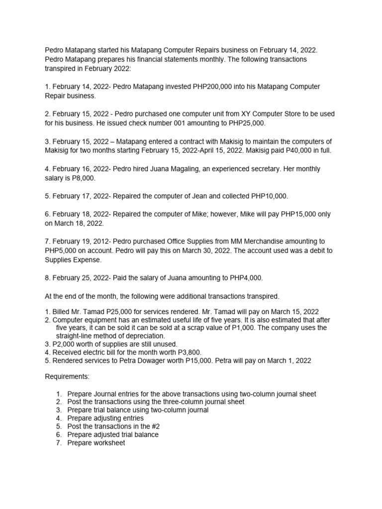 Worksheet 1 | PDF