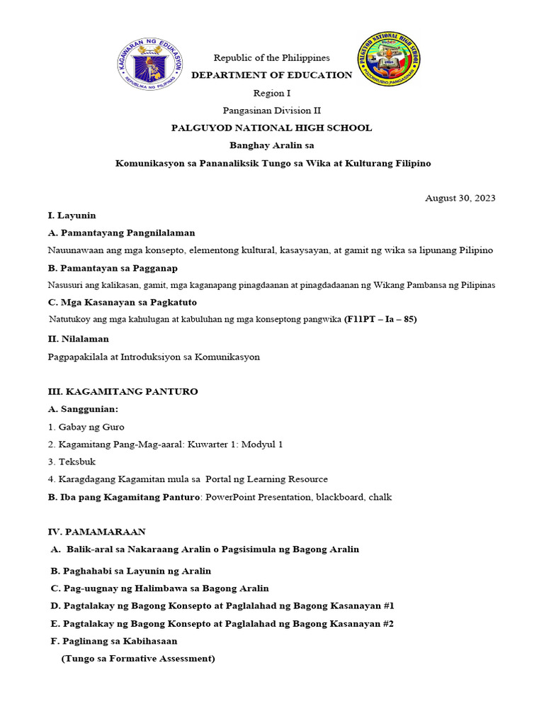 KPWKP - Semi - Detailed Lesson Plan For SHS | PDF