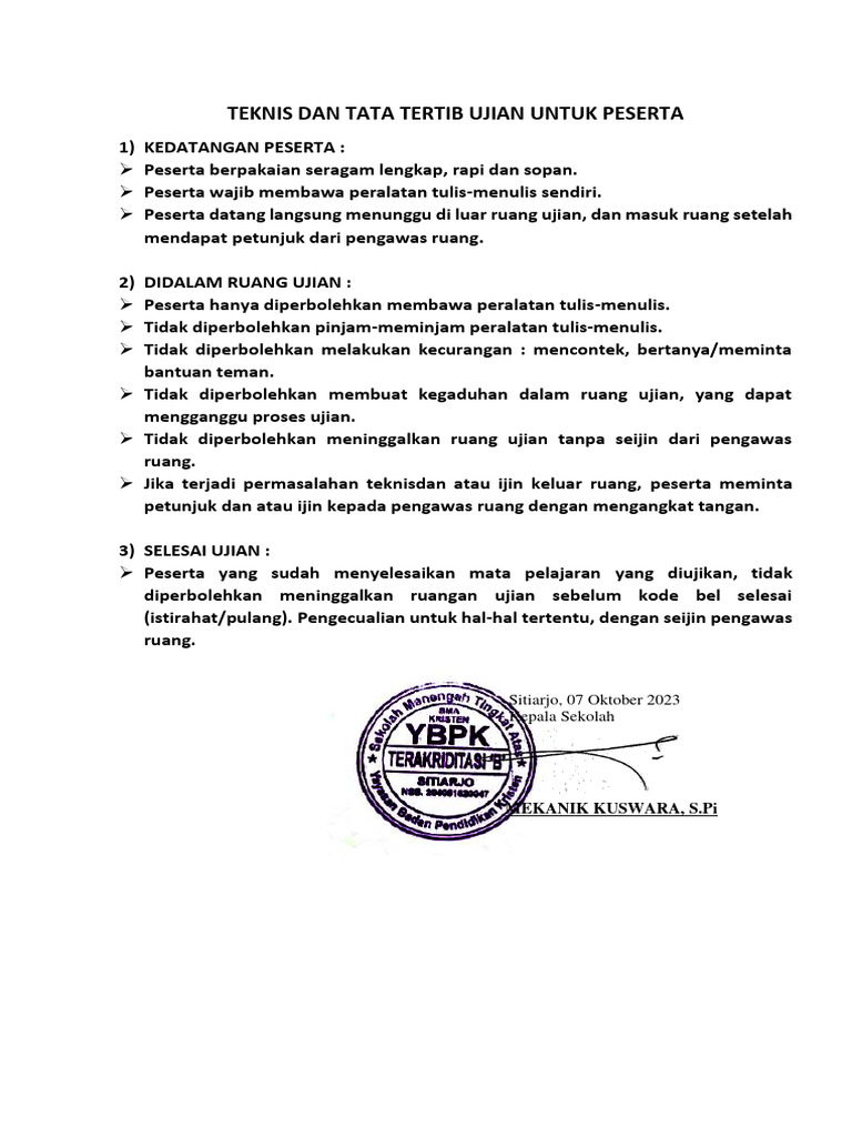 032 Tatib Ujian | PDF