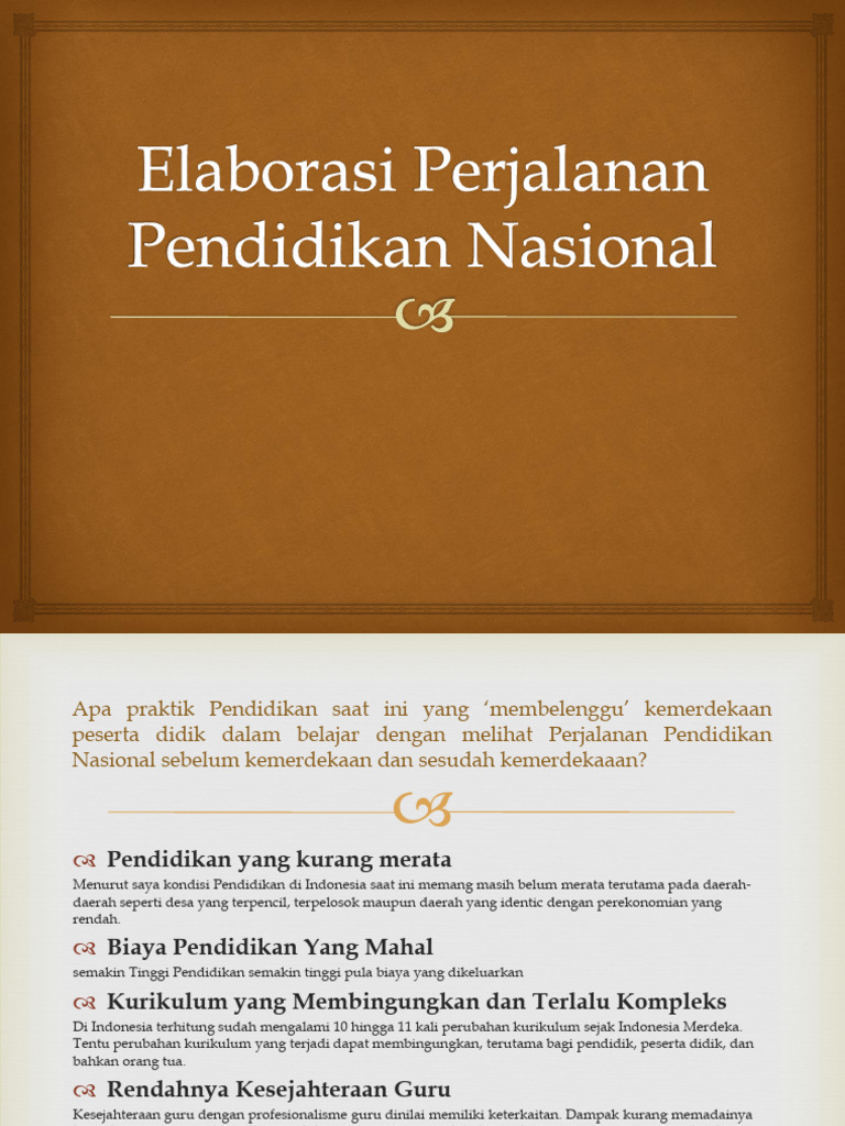 Elaborasi Perjalanan Pendidikan Nasional | PDF