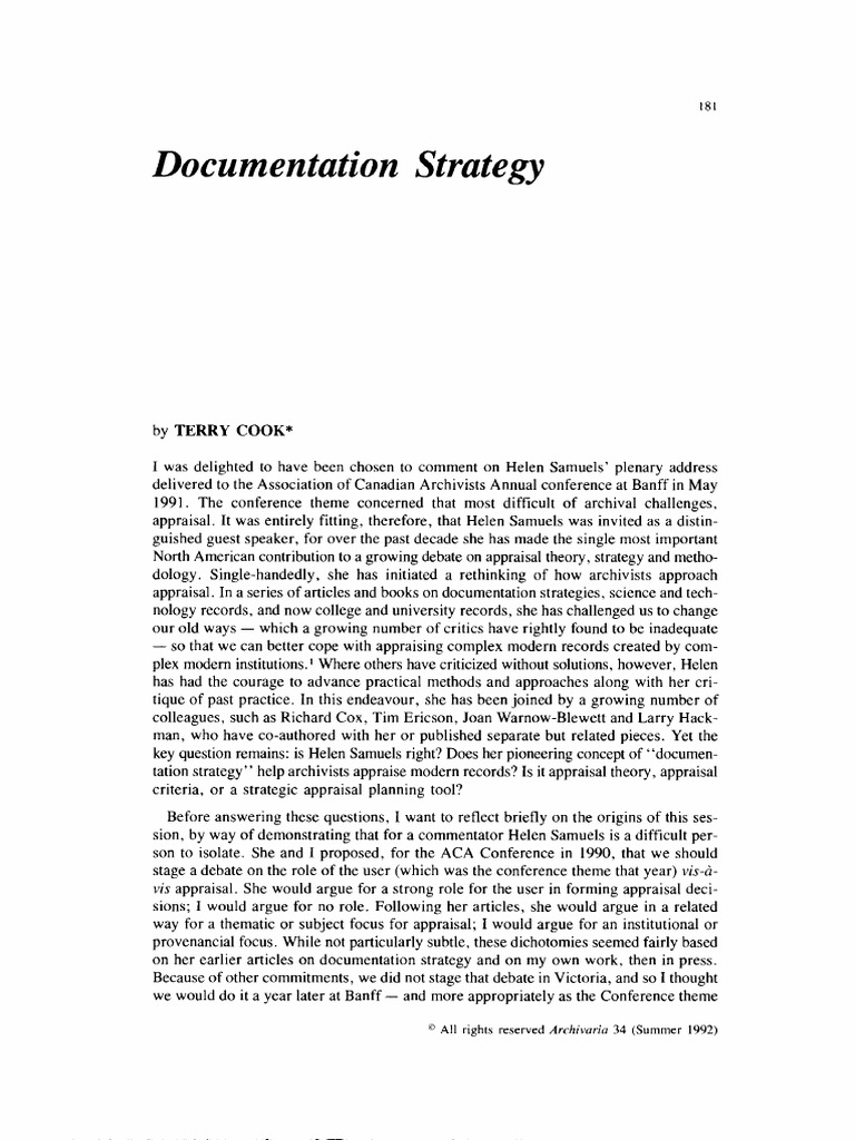 Documentation Strategy | PDF