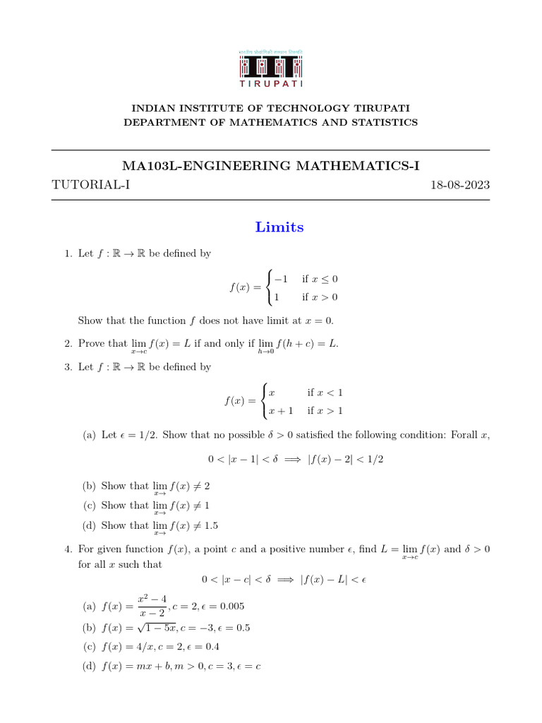 Tutorial 1 18 08 2023 1 | PDF