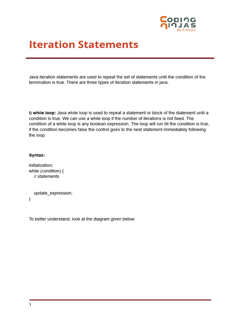 4.GP-Java-Iteration Statements | Download Free PDF | Control Flow | Software Engineering
