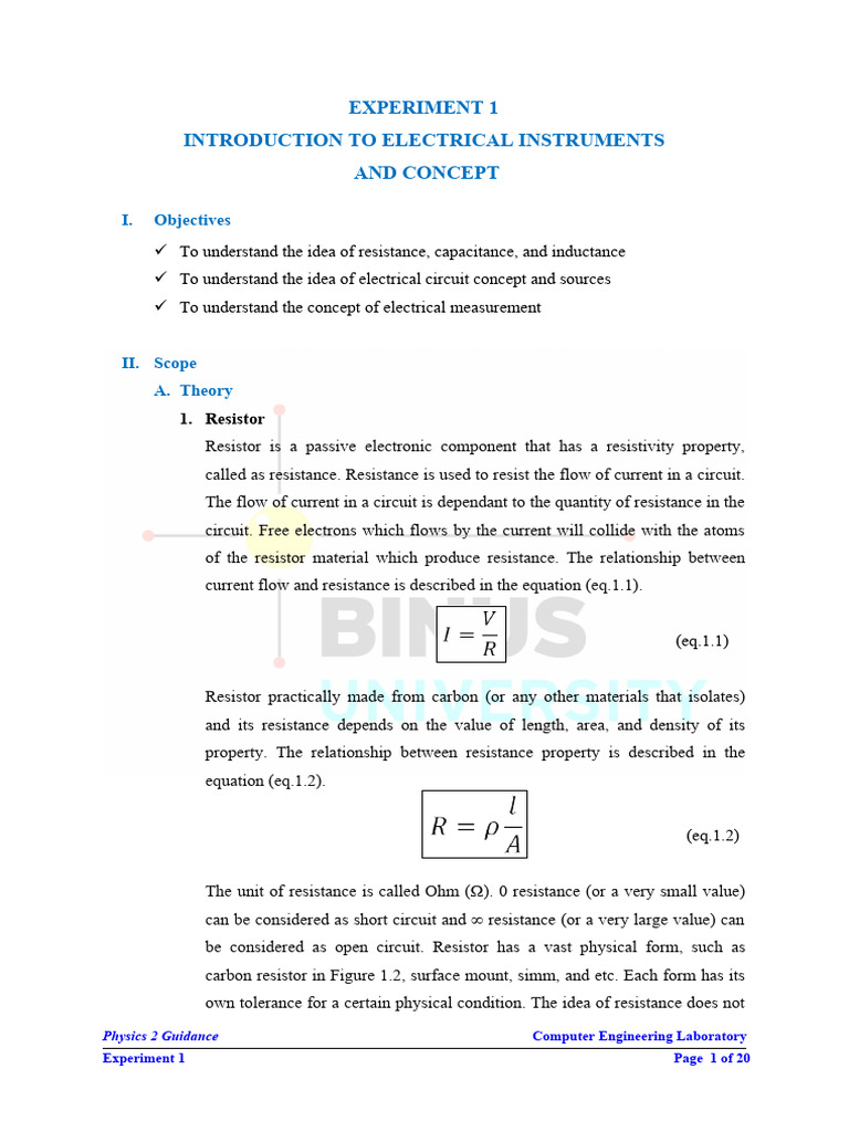 Intro to Electrical Instruments | PDF | Technology & Engineering