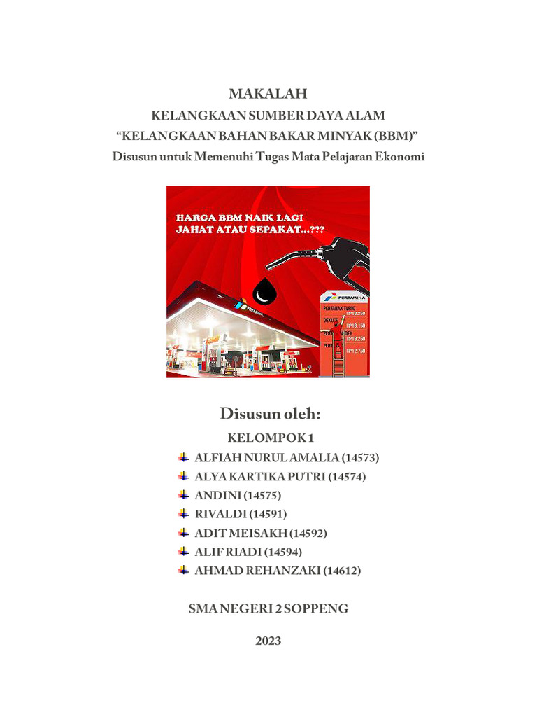 Makalah Kelangkaan BBM | PDF