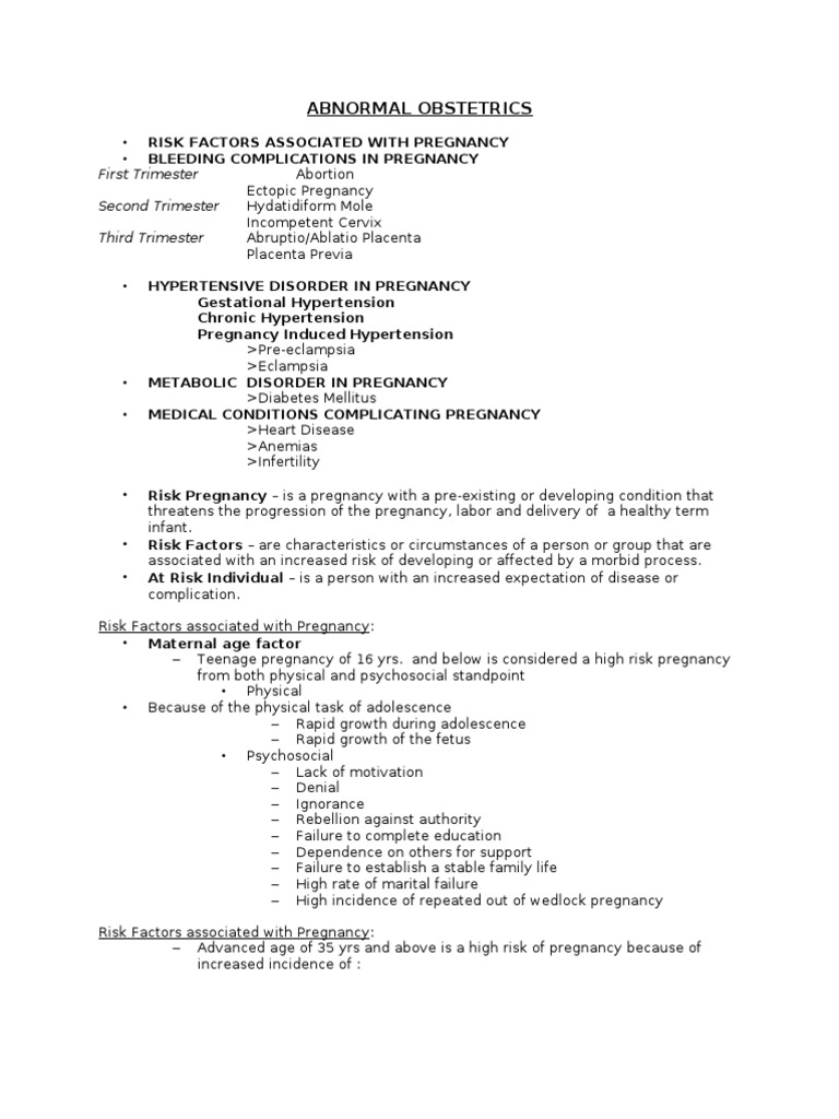 Pregnancy Complications Guide | PDF | Miscarriage | Pregnancy