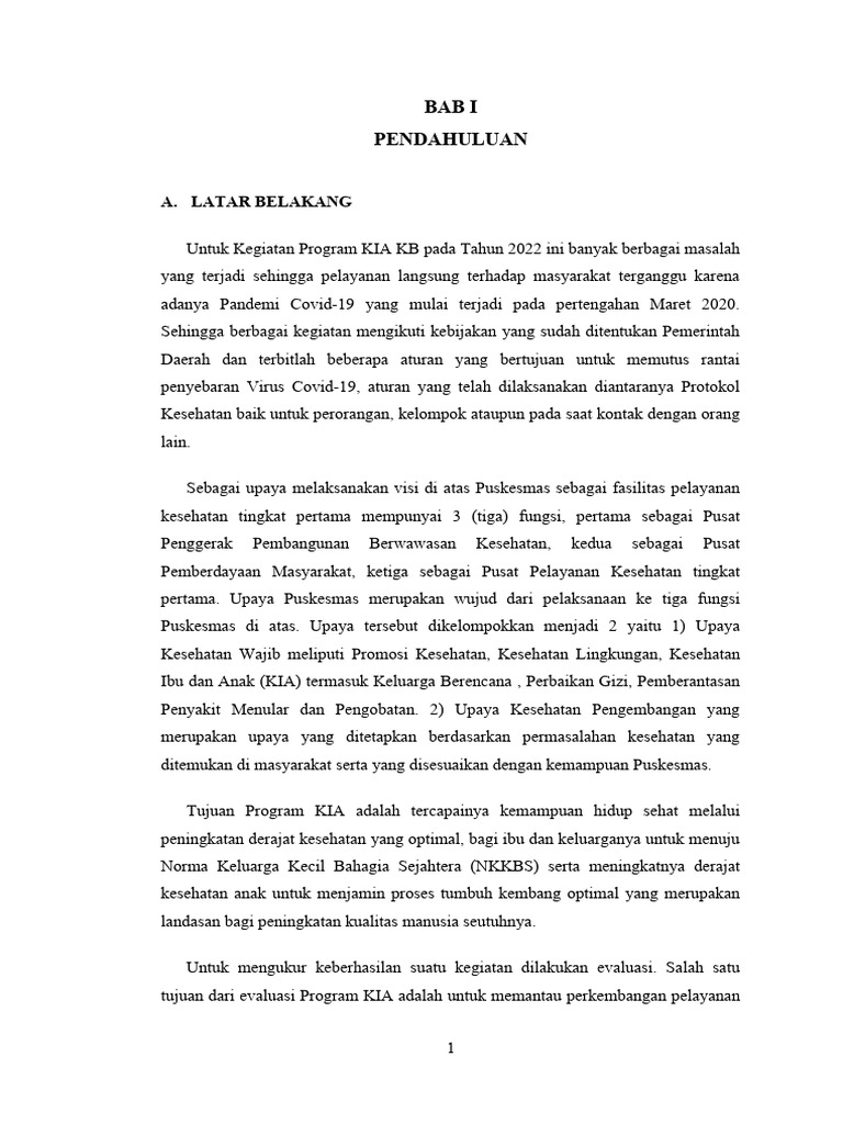 Evaluasi Program KIA Puskesmas 2022 | PDF