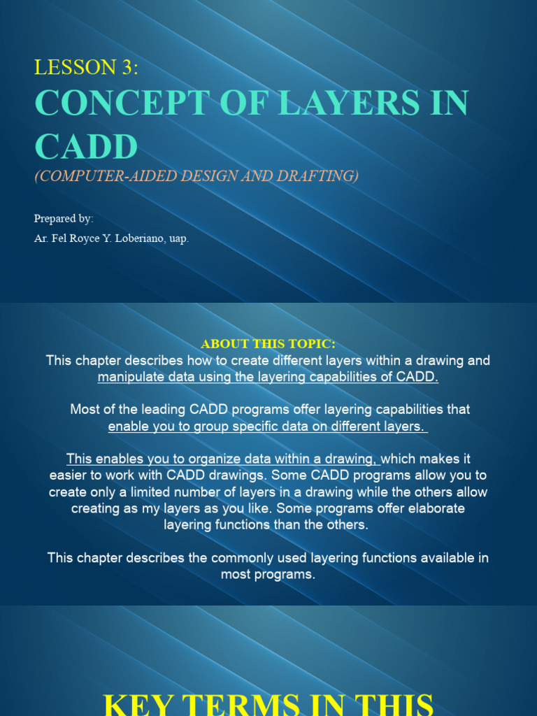 LESSON 3 Cadd Layering | PDF