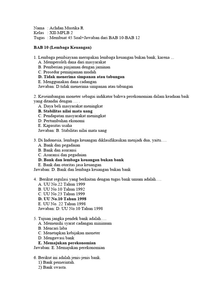 Achdan Soal Bu Ida 45 | PDF