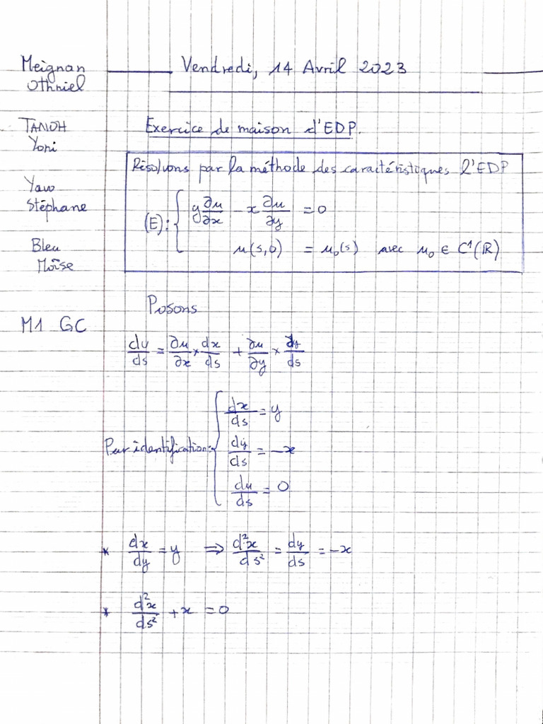 Exercice d'EDP | PDF