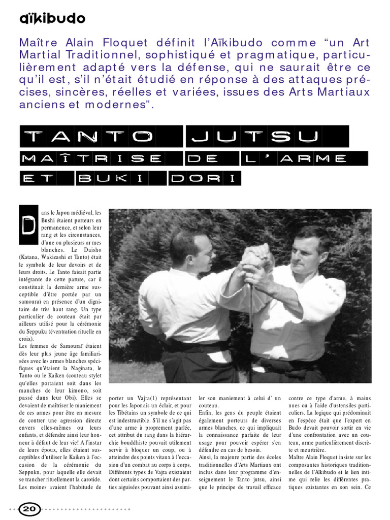 Aikibudo Tanto Jutsu | PDF