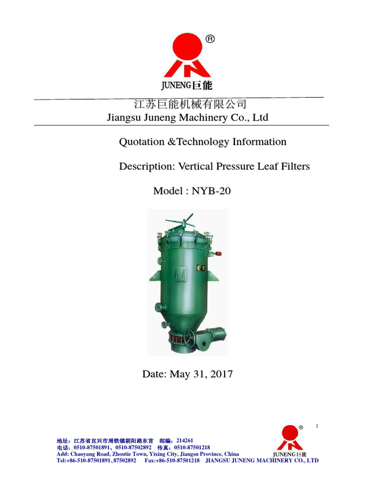 Vertical Leaf Filter | PDF