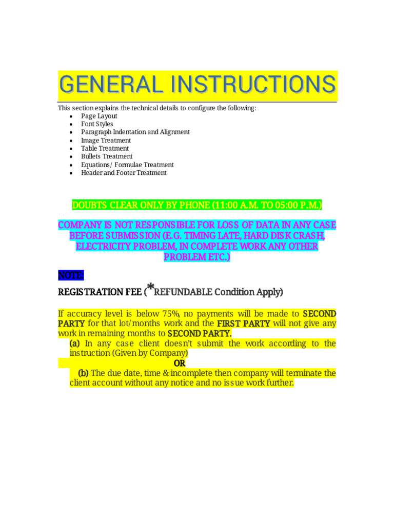 Typing Guidelines 01 | PDF