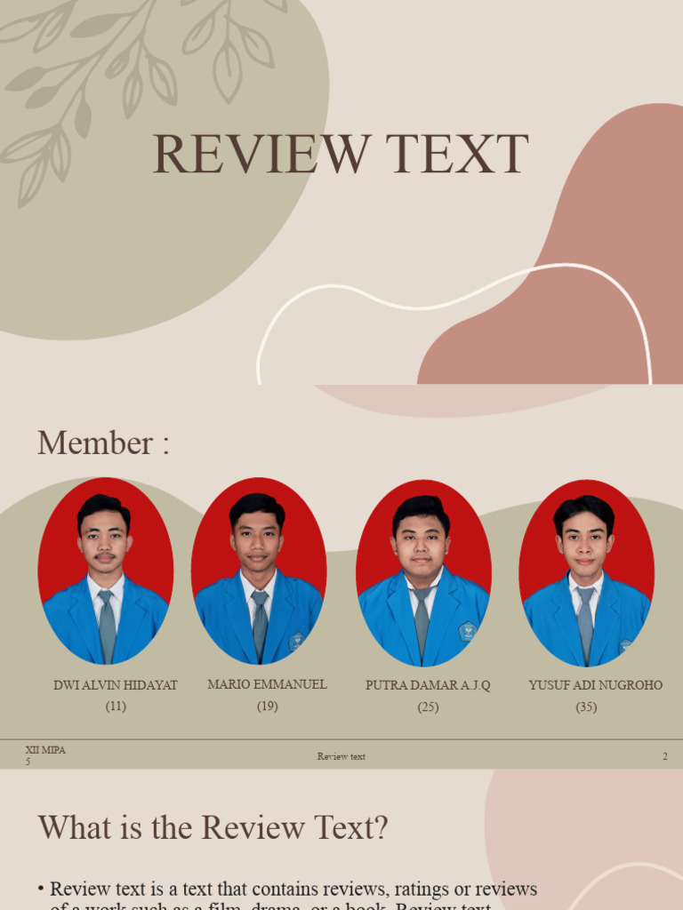 Understanding Review Text Structure | PDF | Language Arts & Discipline ...