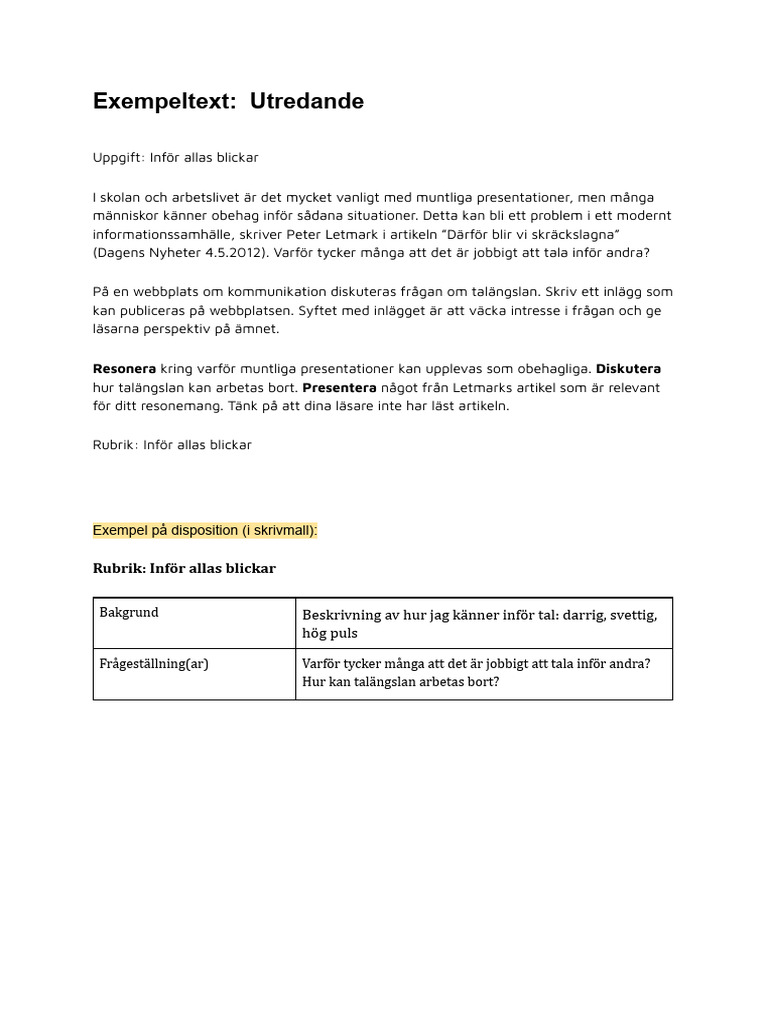 Utredande Text | PDF