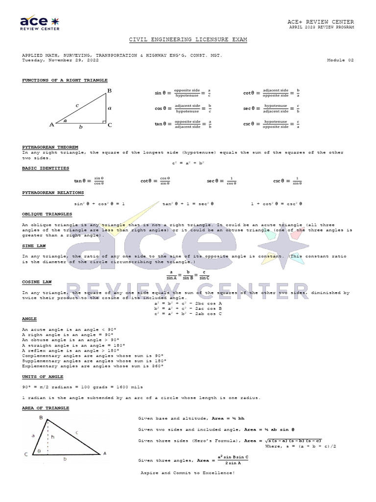 CE Module 2 - Trigonometry (Principles) | PDF