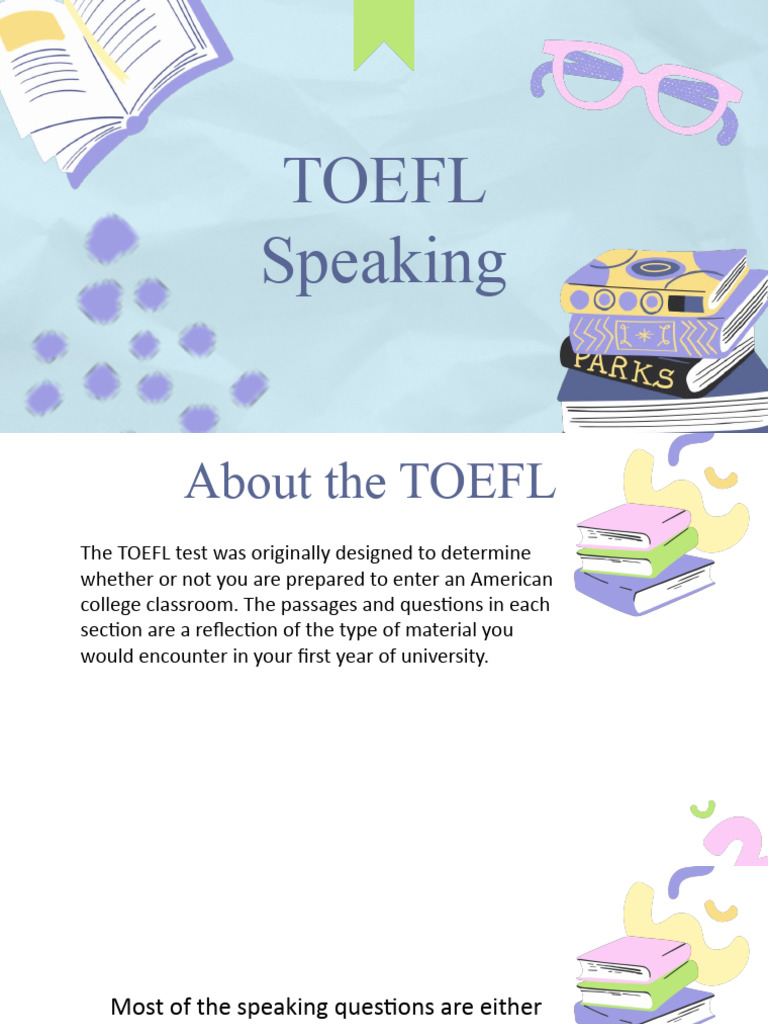 TOEFL Speaking Task 1 | PDF | Test Of English As A Foreign Language ...