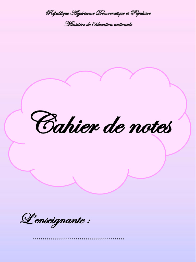 Cahier de Notes | PDF