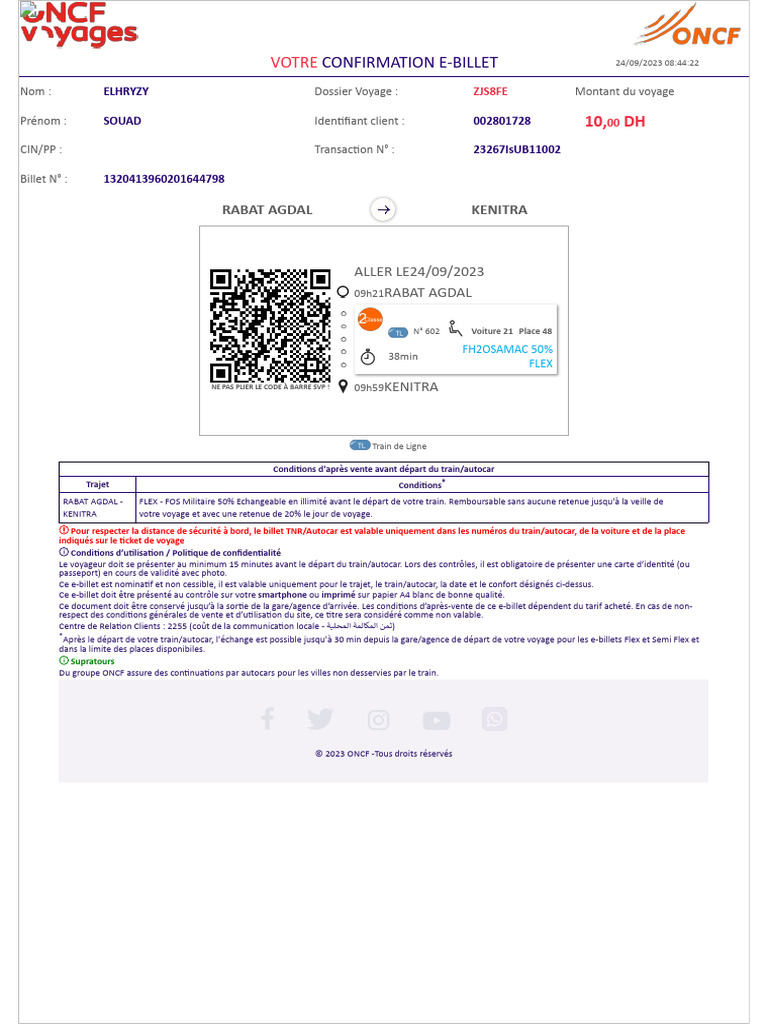 Oncf Voyages Souad Elhryzy | PDF