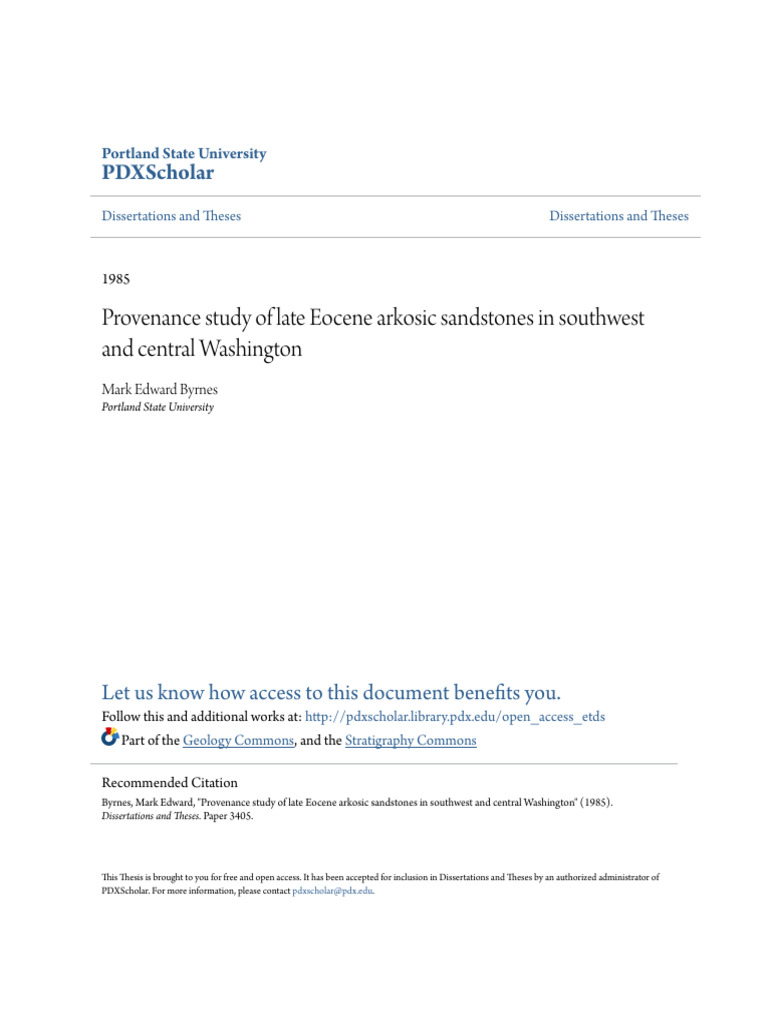 Provenance Study of Late Eocene Arkosic Sandstones | PDF | Social Science | Technology & Engineering