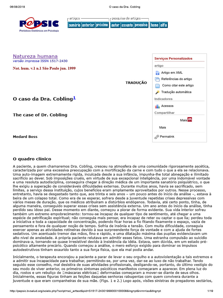 O Caso Da Dra. Cobling | PDF