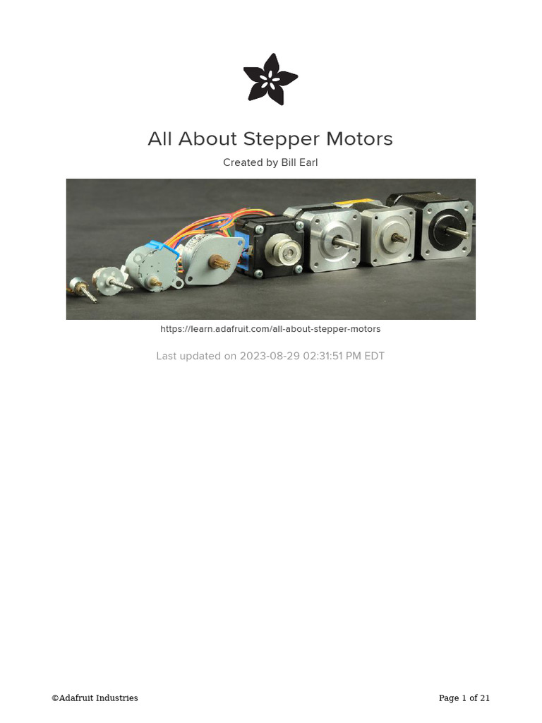 All About Stepper Motors | PDF | Electric Motor | Mechanical Engineering