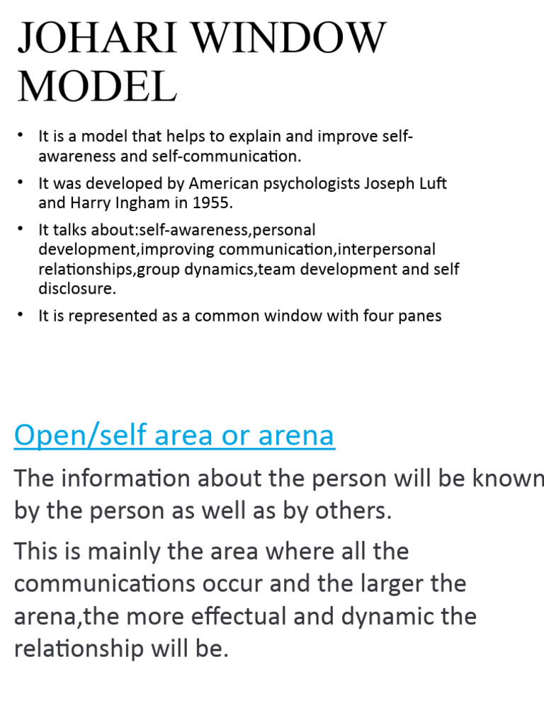Johari Window Assignment | PDF
