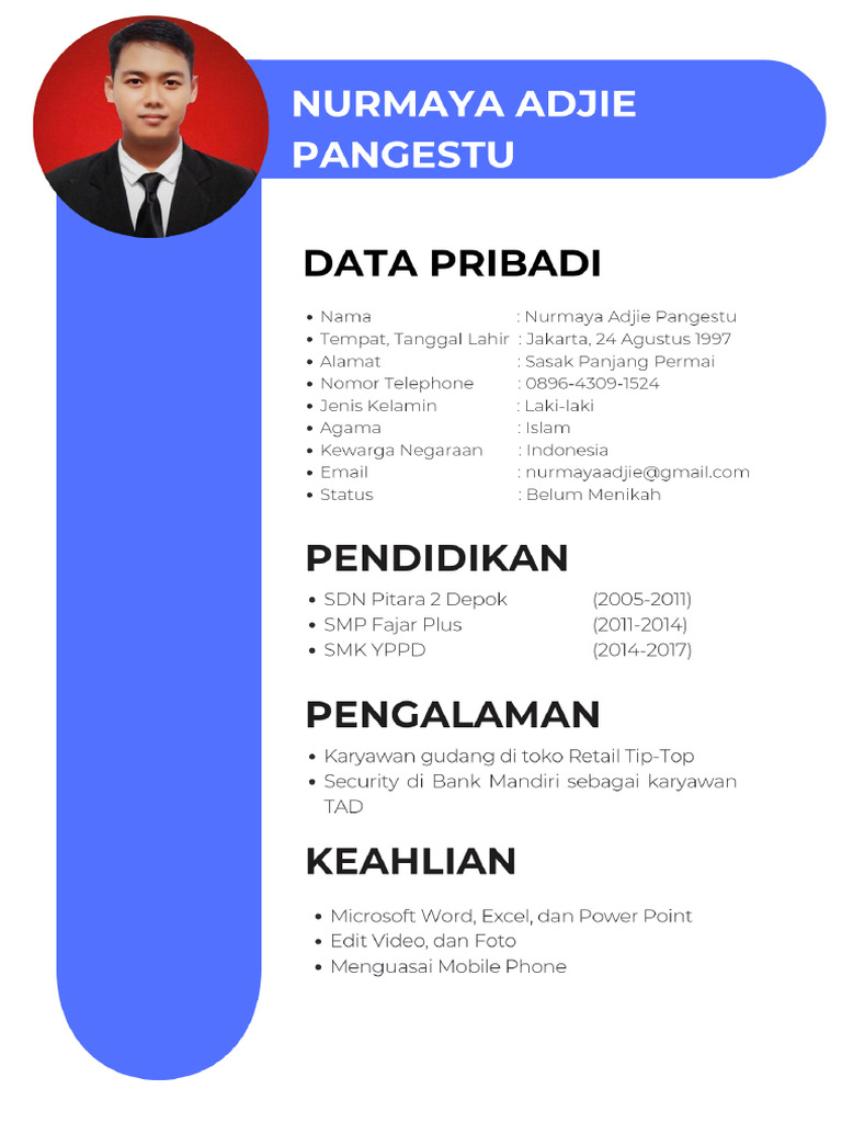 CV Nurmaya Adjie Pangestu | PDF