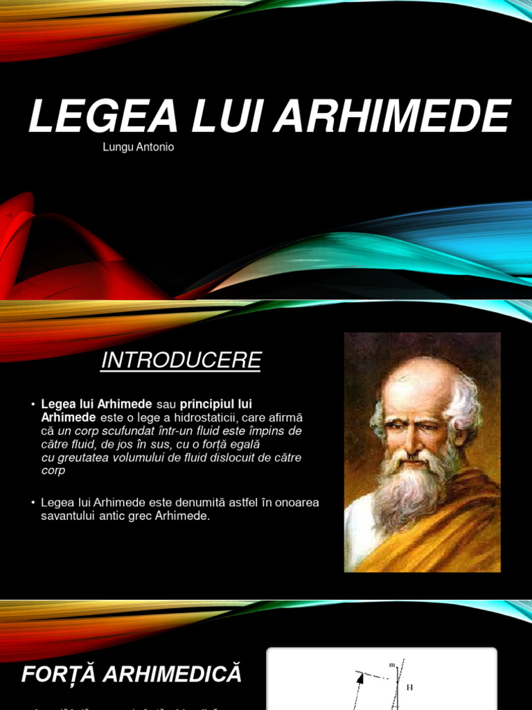Legea Lui Arhimede | PDF