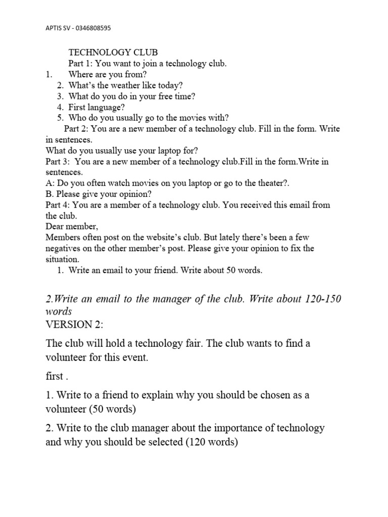 Technology Club | PDF