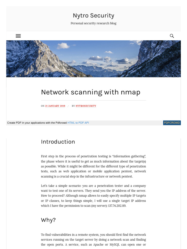 Network Scanning With Nmap Pdf 