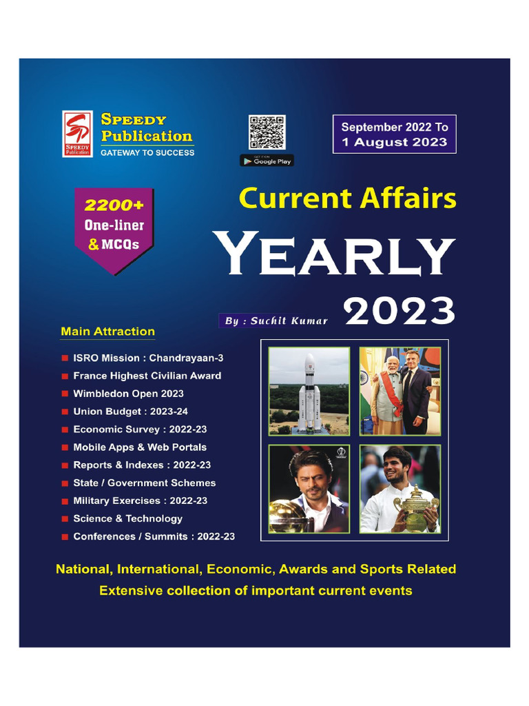 Speedy Yearly Current Affairs August 2023 | PDF