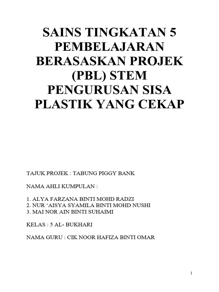 PBL Sains | PDF
