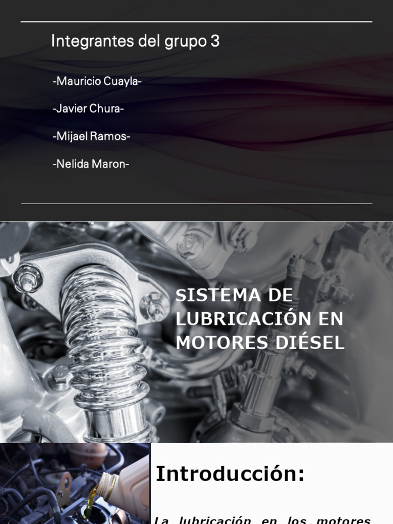 Sistema de lubricación del motor- trabajo expositivo G3 | PDF