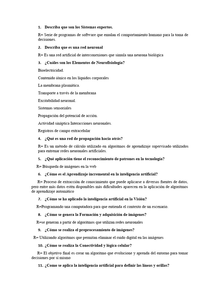 Inteligencia Artificial Cuestionario2 - 1 - Res | PDF