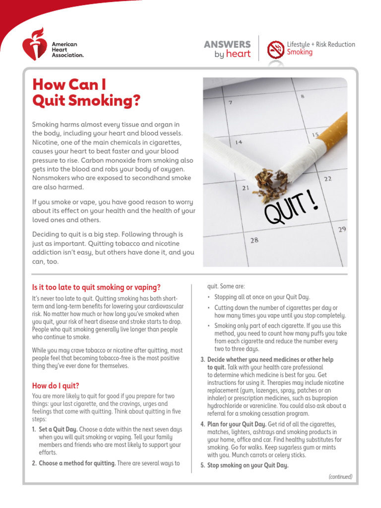 How Can I Quit Smoking | PDF